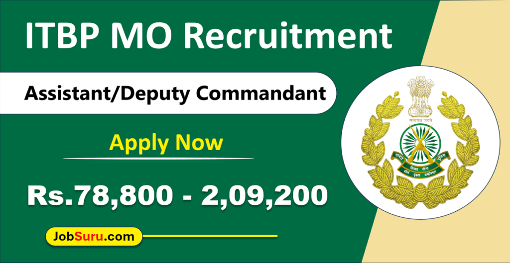 ITBP Medical Officer Recruitment 2024 - 345 Posts ITBP Medical Officer ...