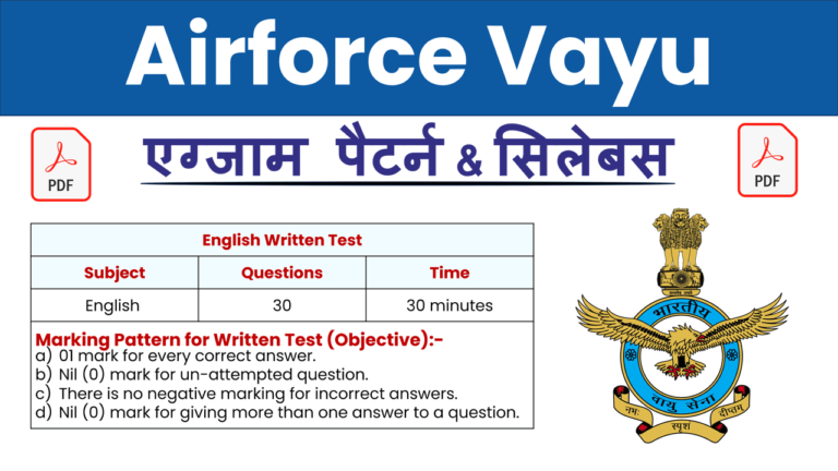 Air Force Agniveer Vayu Syllabus 2025: Air Force Agniveer Vayu Syllabus Pdf Download