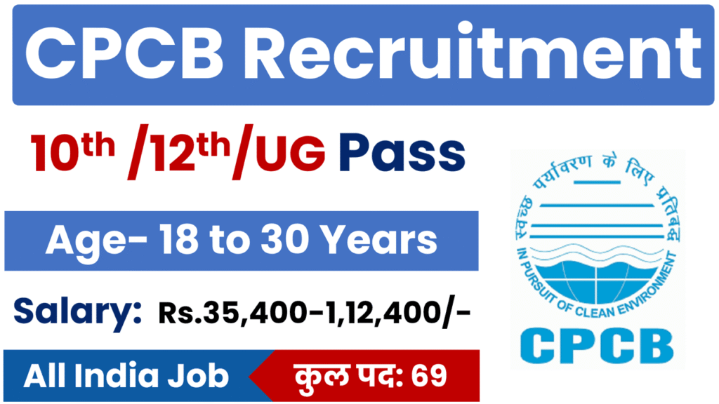 Central Pollution Control Board Recruitment 2025: 69 Post Full Information