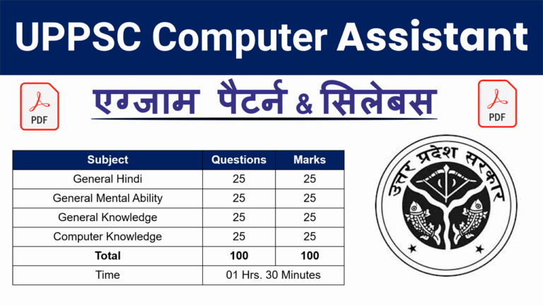 UPPSC Computer Assistant Syllabus 2025: UPPSC Computer Assistant ...